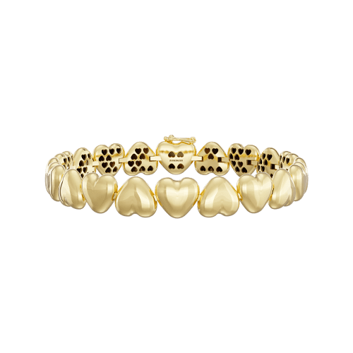 Legato gold bracelet with heart design - Zomorodi Jewelry Inc