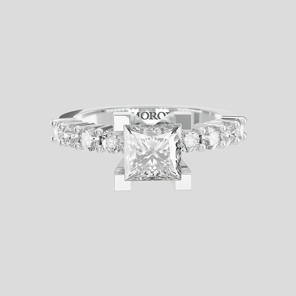 Ten Stones (With Princess Cut Diamond) - Zomorodi Jewelry Inc
