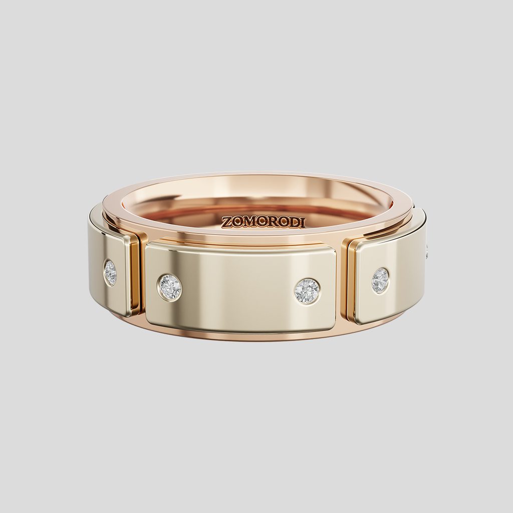 Charlie design diamond men's wedding ring - Zomorodi Jewelry Inc